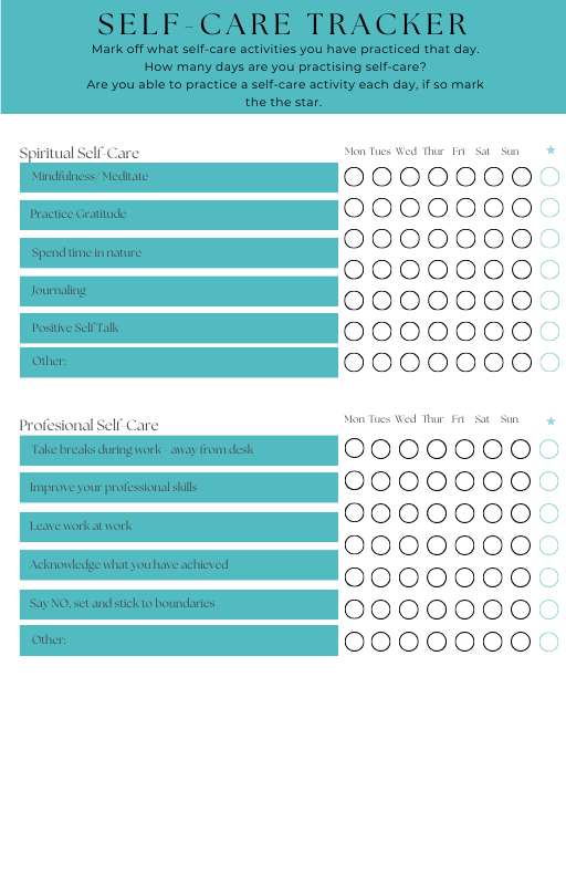 Self-Care Tracker (Digital) - Cocoshore
